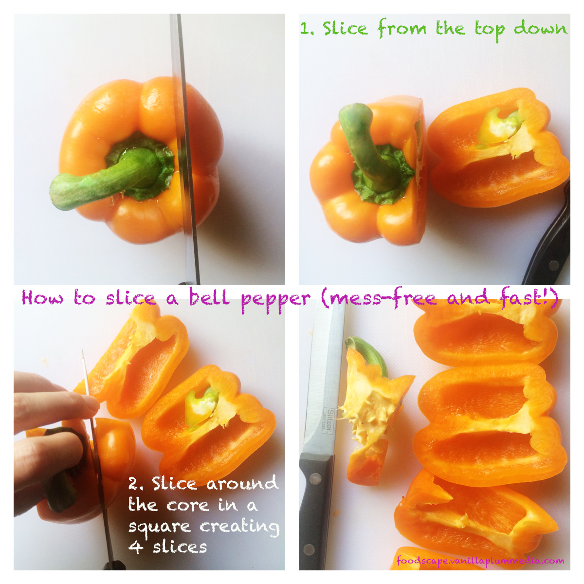 How To Cut A Bell Pepper Like A Pro Foodscape How To Cut A Bell Pepper Like A Pro Foodscape